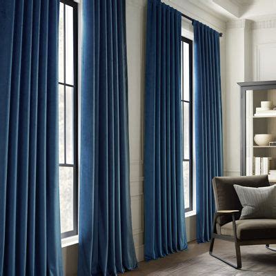 Winnette Simply Velvet Room Darkening Curtains 2 Panels Set Velvet