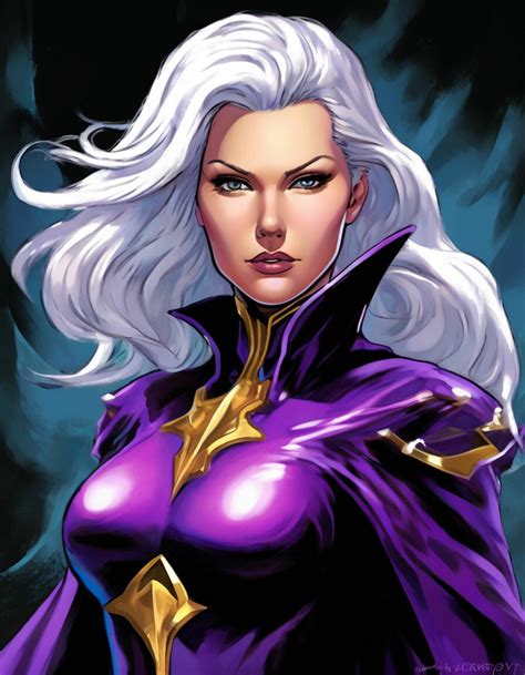 Clea Strange White Hair Color Purple Robe Sorceress Former Ruler