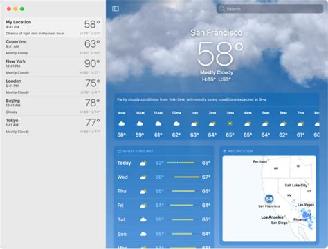 hands on weather app in macos ventura