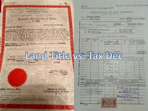 The Difference Between The Certificate Of Title Versus Tax Declaration