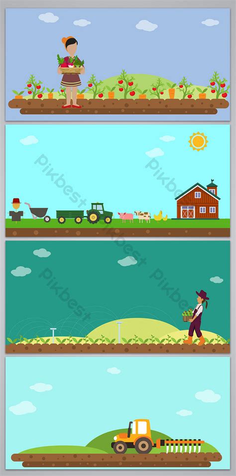 Vector Flat Agriculture Farming Poster Background Backgrounds Ai Free