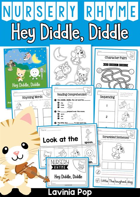 Hey Diddle Diddle Nursery Rhyme Activities Prek 1