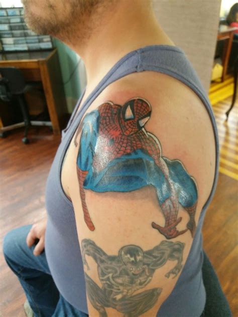 Spiderman Tattoo Done By Leo Fieschi Spiderman Tattoo Tattoos