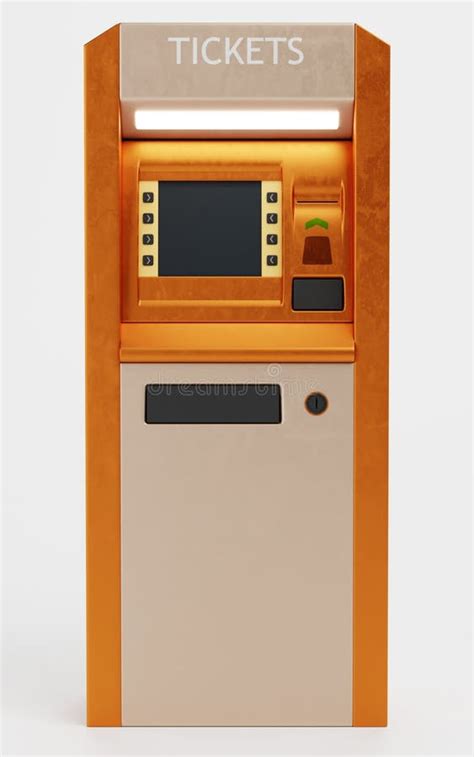 3d Render Of Ticket Machine Stock Illustration Illustration Of Touch