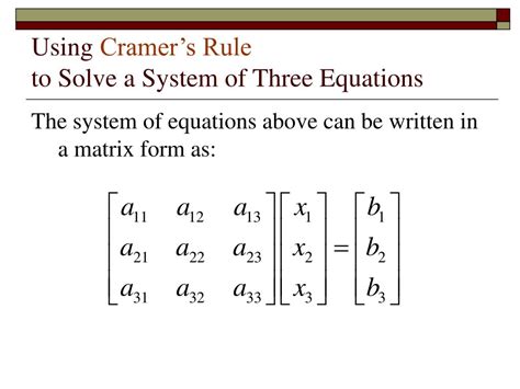 PPT Cramer S Rule PowerPoint Presentation Free Download ID 1712785
