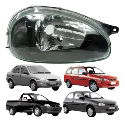 Farol Corsa Wind Hatch Sedan Wagon Picape Lente De Vidro Parcelamento