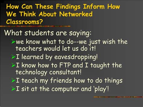 Ppt What Difference Can Networked Classrooms Make Powerpoint