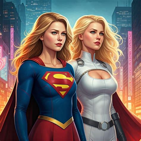 Supergirl And Powergirl Iconic Superhero Duo In D Ai Art