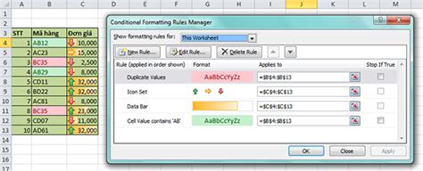 Cách sử dụng Conditional Formatting để định dạng có điều kiện DienDan Edu Vn Chia sẻ kiến