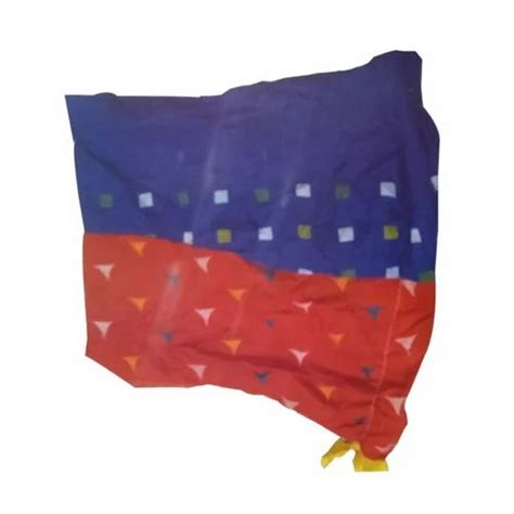 Blue And Red Printed Cotton Synthetic Grocery Cloth Bag Gsm 60 Gsm