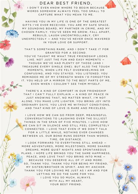 Letter To My Best Friend Digital Download Canva Edit Ready To Make
