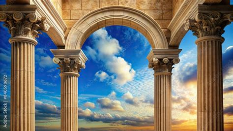 Roman Style Arch Pillar Design With A Background Roman Arch Pillar