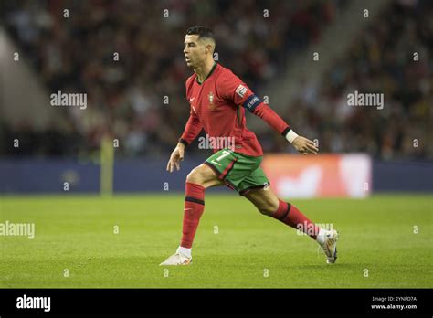 Football Match Captain Cristiano Ronaldo Cr7 Portugal In Front Of The