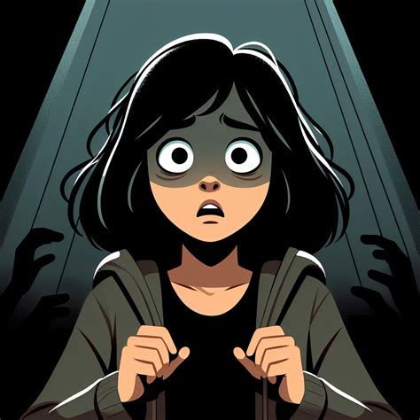 Download Ai Generated Woman Scared Royalty Free Stock Illustration