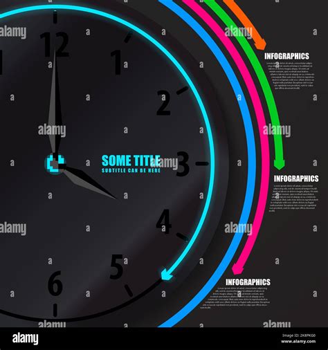 Infographic Template Business Concept With Clock Vector Illustration Stock Vector Image Art