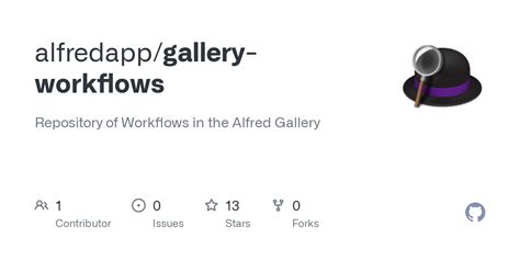 github alfredapp gallery workflows repository of workflows in the