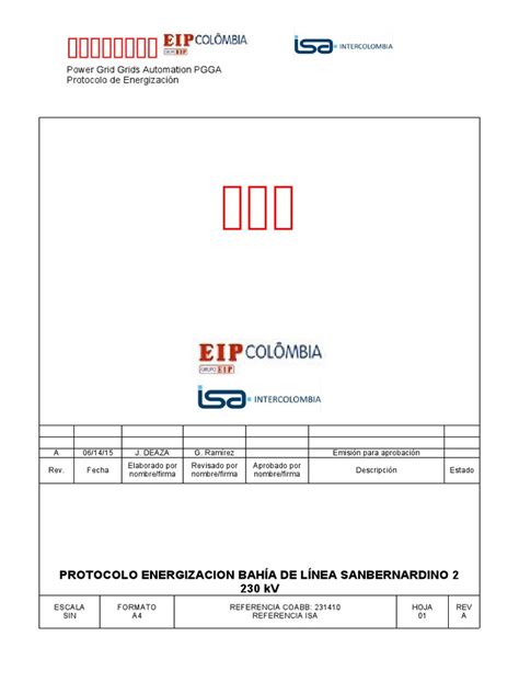 Protocolo de Energización Línea La Tebaida 115 KV | PDF | Poder (Física) | Ingeniería de la Energía