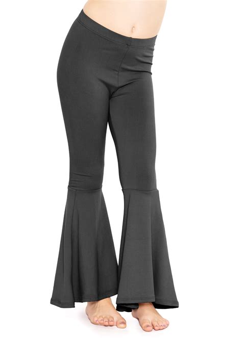 Stretch Is Comfort Girls Medium Black Bell Bottoms Flare Pants With