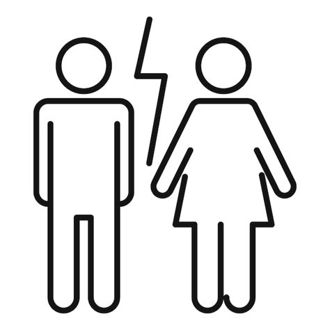 Premium Vector Couple Divorce Icon Outline Couple Divorce Vector Icon