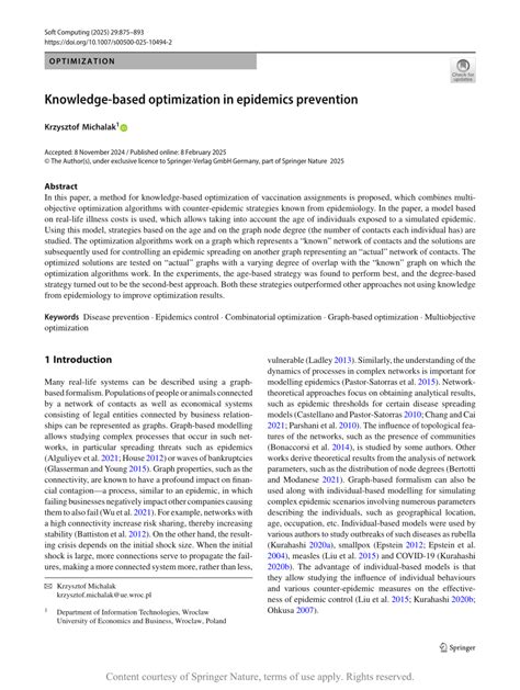Knowledge Based Optimization In Epidemics Prevention