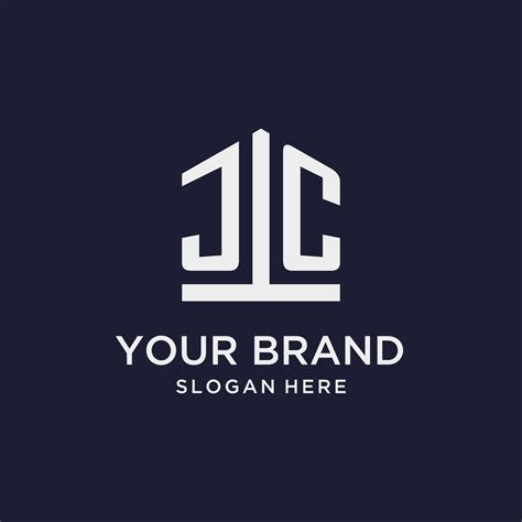 Jc Initial Monogram Logo Design With Pentagon Shape Style 12736540 Vector Art At Vecteezy