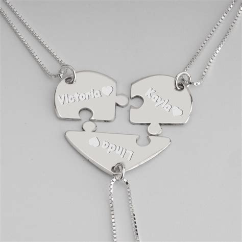Puzzle Necklace Puzzle Friendship Pendant Bff Jewelry For 2345