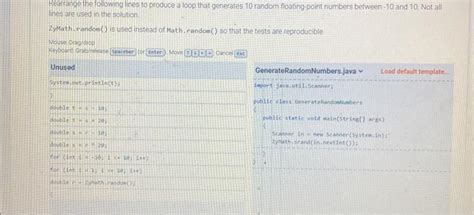 Solved Rearrange The Following Lines To Produce A Loop That