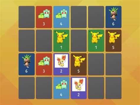 Pikachu Matching Pairs