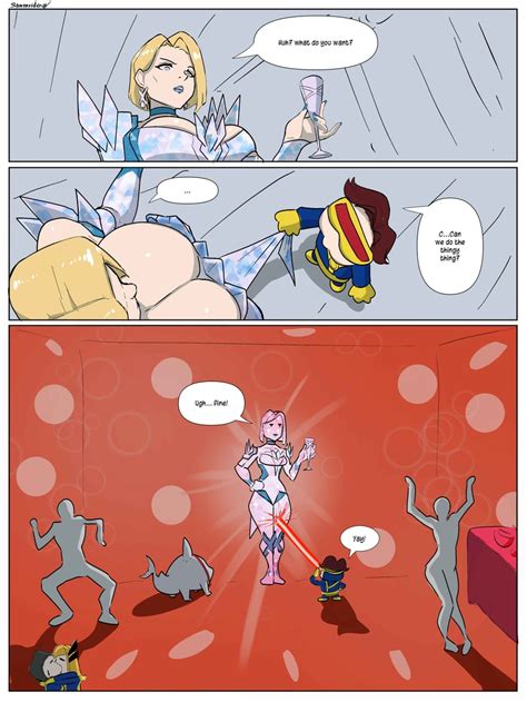 Psylocke Magik Emma Frost Cyclops And Jeff The Land Shark Marvel And 2 More Drawn By