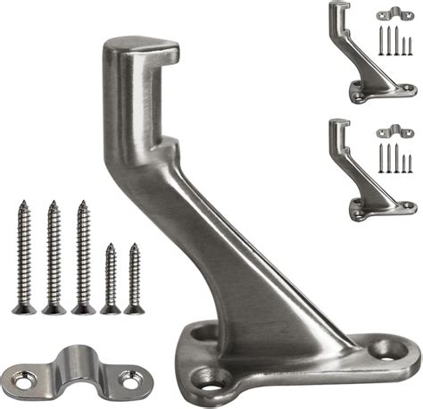 Miayaya 3 Pack Heavy Duty Handrail Stair Brackets Stainless