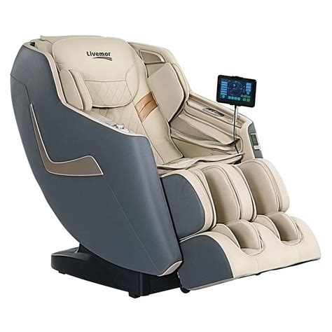 Livemor Massage Chair Electric Recliner Home Massager 3d Grey Kmart