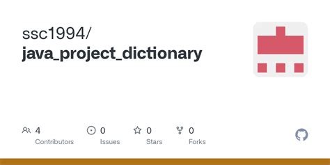 GitHub Ssc Java Project Dictionary