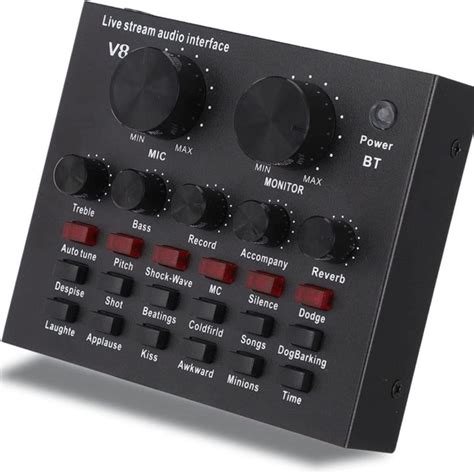 V8 Portable Audio Interface With Live Sound Effects Np
