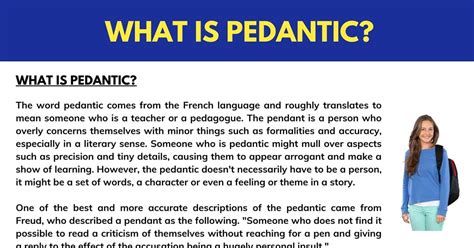 Pedantic Definition And Helpful Examples Of Pedantic In Speech And