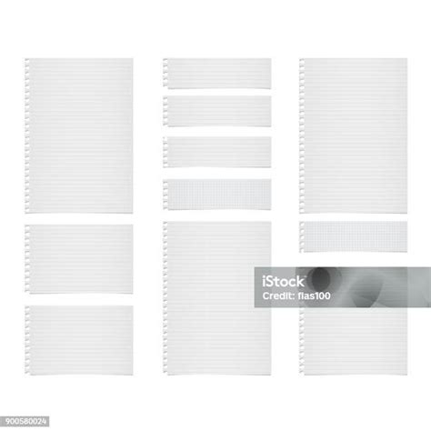 화이트 줄 노트 노트북 종이 스트립 시트 텍스트 또는 흰색 배경에 걸린 메시지에 대 한 제곱 0명에 대한 스톡 벡터 아트 및