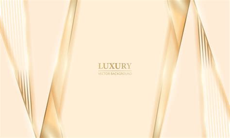 Latar Belakang Mewah Abstrak Warna Krem Dengan Garisgaris Emas Elegan