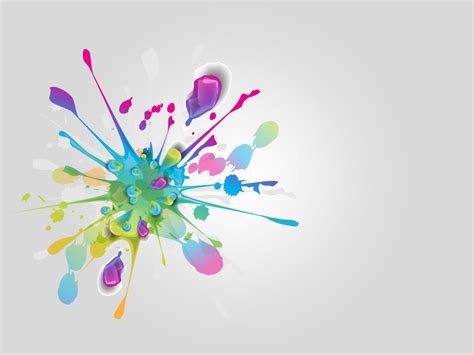 Colorful Splatter Backgrounds Abstract Grey Templates Free Ppt Grounds