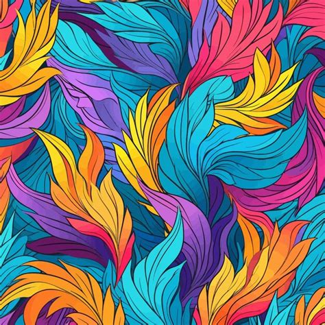 Premium Vector Hand Drawn Leafs Vector Pattern