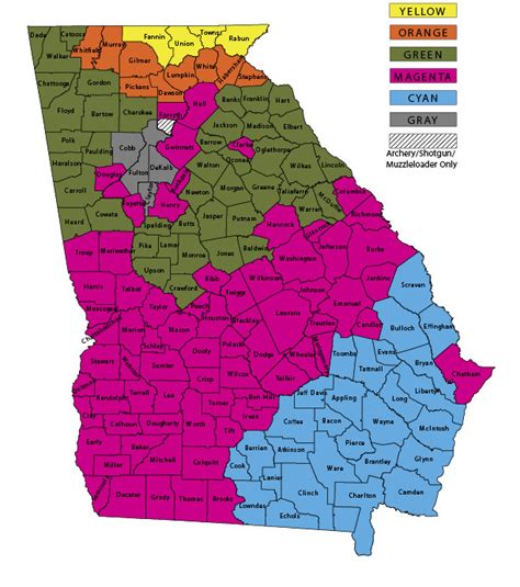 Deer Seasons And Either Sex Days Georgia Hunting Eregulations