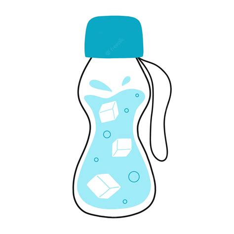 Premium Vector Cool Water Bottle Ice Water Bottle Vector Illustration