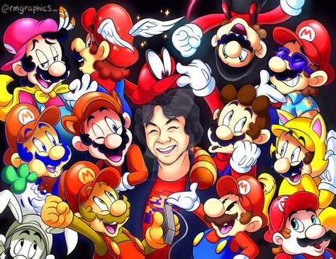 Super Mario 35th Anniversary Ft Shigeru Miyamoto By Rmgraphics1 On