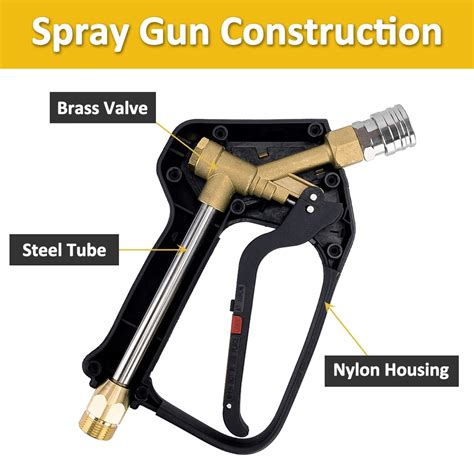 Bear Force High Pressure Short Washer Trigger Swivel Gun 3 8 Quick