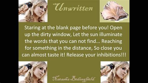 Natasha Bedingfield Unwritten With Lyrics Unwritten Natasha