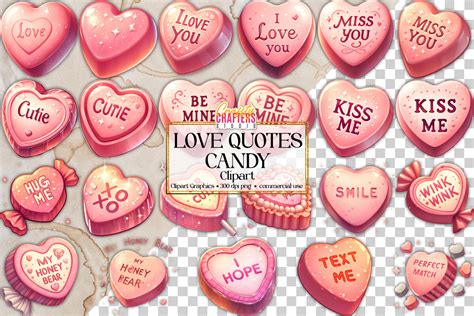 22 Pink Sweet Candy Love Quotes Bundle Graphic By Craftsycraftersstudio