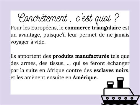 Découvre Le Commerce Triangulaire Dans Lhistoire Et Son Impact En