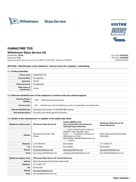 Gamazyme Tds 5 Kg Blue Sach W Mint Pdf Safety Occupational