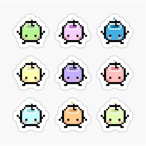 Stardew Valley Pastel Junimos Stickers Stardew Valley Plush Shop