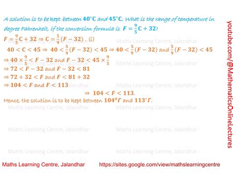 Class Chapter Linear Inequations System Of Linear Inequations Lecture Pdf