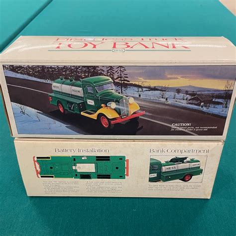 Lot 255 Two 1985 Hess First Hess Truck Toy Bank In Box Douglas