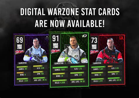 Warzone Stat Digital Stat Cards Drop A Message If You Are Interested
